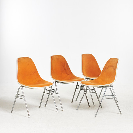 CHARLES & RAY EAMES. STOLAR, 4 st., modell "DSS", 1960/70-tal, Herman ...