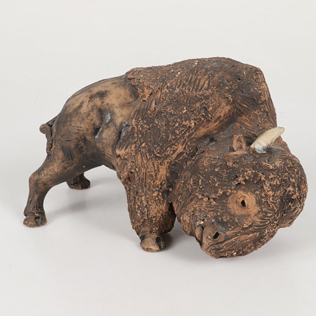 FIGURINE, bison, ceramics, Tilgman. Ceramics & Porcelain - European ...