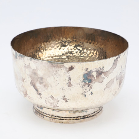 BOWL, "Sofiero", hand hammered silver, AB Gense, 2005. Silver & Metals ...