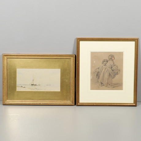 ALBERT ERNEST MARKES (1865-1901). KUSTNÄRA OMRÅDE, FARTYG OFFSHORE ...