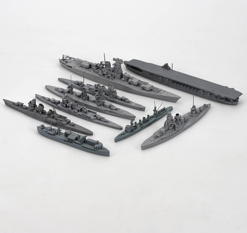 MODEL BOATS 9 warships mostly Japanese, metal. Toys - Toys - Auctionet