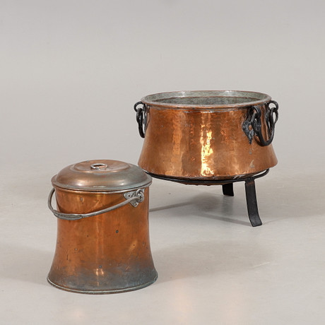 COPPER OBJECTS, 2 pcs, 1900s. Silver & Metals - Pewter, Brass & Copper ...