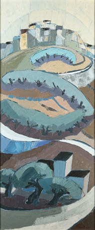 STIG THIDERMAN. Landscape composition, oil on masonite, signed. Art ...