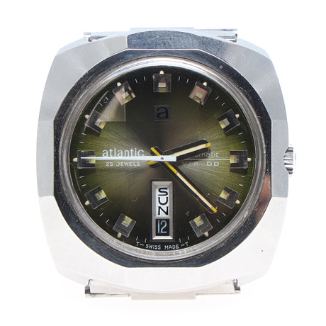 ATLANTIC, VIP DD, Automatic, steel wristwatch. Clocks & Watches ...