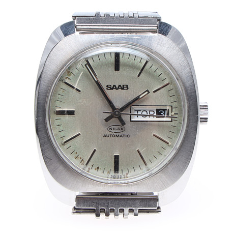 SAAB, Nilax Automatic, armbandsur i stål. Klockor & Ur - Armbandsur ...
