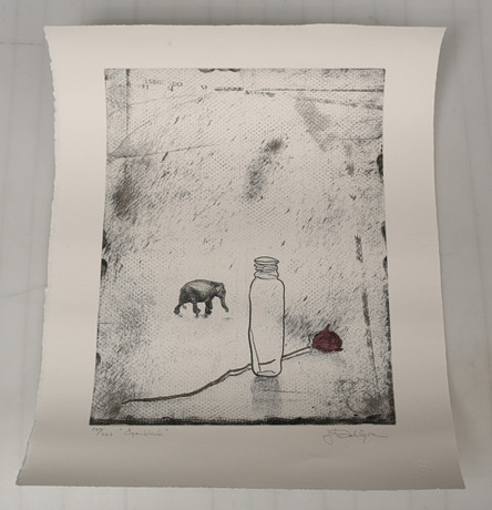 JAN DAHLGREN. Lithography "Moment" numbered 140/267, signed J Dahlgren ...