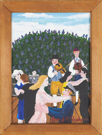 BENGT OLOV ABRAHAMSSON. "Spelstämma", olja på pannå, signerad. Konst ...