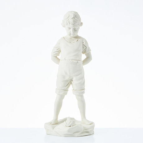 PER HASSELBERG. After. "The boy and the frog", sculpture, pariah ...