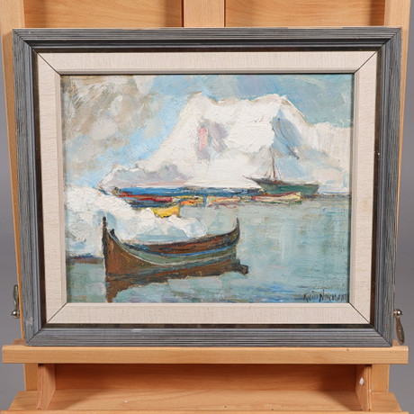 KNUT NORMAN. OIL ON Board signed. Art - Paintings - Auctionet