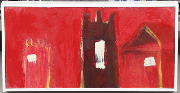 JENNY ENEROTH. Tower buildings, oil on Board, signed. Art - Paintings ...