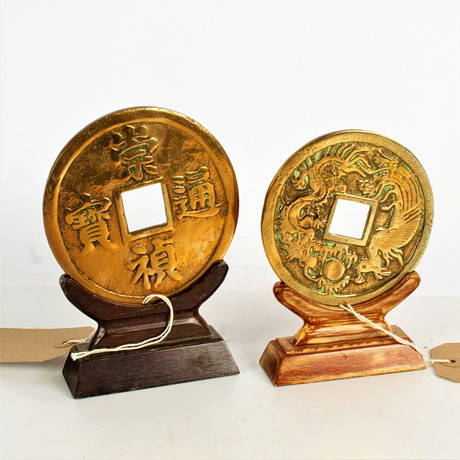 TWO CHINESE LARGE SIZE COIN/MEDALLIONS. Asiatica - Auctionet