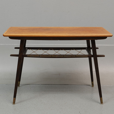 COFFEE TABLE, with newspaper shelf, teak, 1950s/60s. Furniture - Tables ...