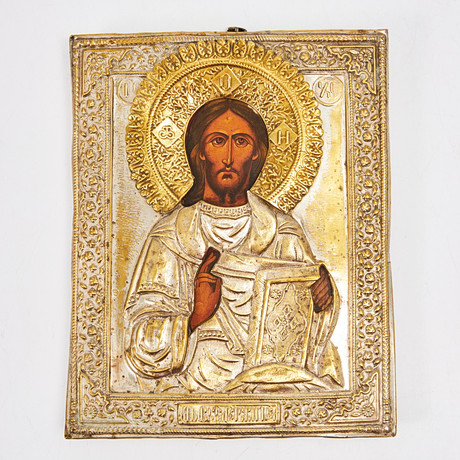 IKON, 18/1900s, Russia, rizza in silver-plated brass. Art - Other ...