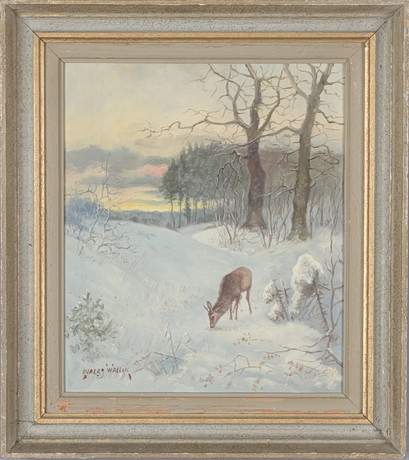ANDERS WALLIN. Winter landscape, oil on Board, signed. Art - Paintings - Auctionet
