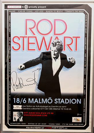 ROD STEWART, concert poster, signed, Malmö stadium. Art - Other - Auctionet