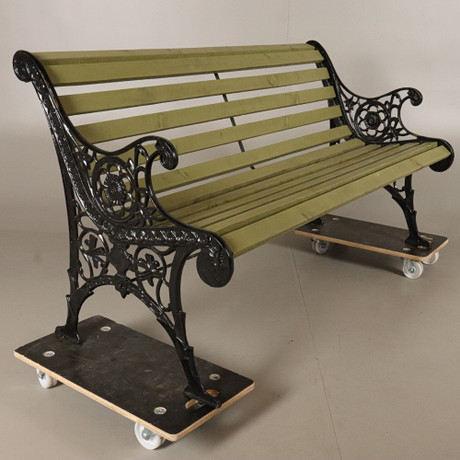 GARDEN BENCH, cast iron, painted wood. Garden & Architectural - Garden ...