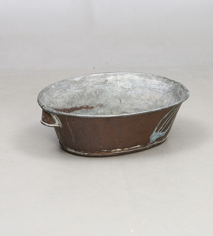 BALJA, koppar, märkt N. Ekström, Skutskär, sekelskiftet 1900. Silver ...