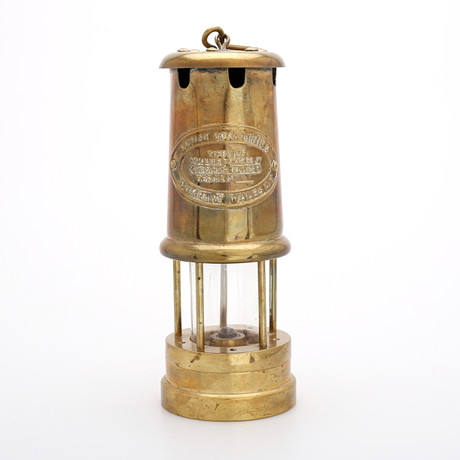 MINING LANTERN, British Cole Mining Company, Wales, anden halvdel af ...