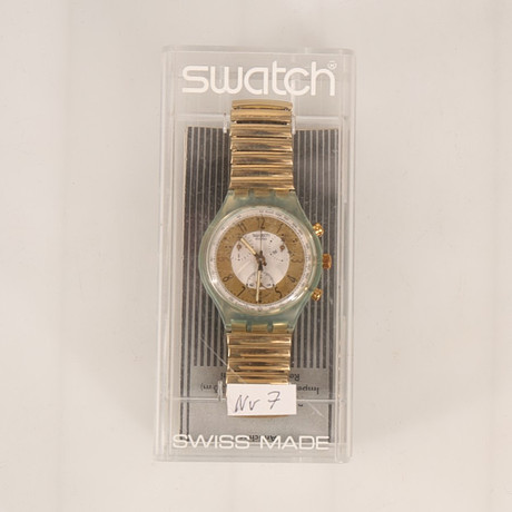 WRIST WATCH swatch, Chronograph, Golden Globe, 1993, quartz. Clocks ...