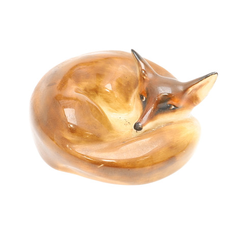 A ROYAL DOULTON CURLED FOX FIGURE. Ceramics & Porcelain - European ...