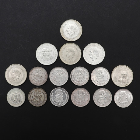 A COLLECTION OF MEXICAN FIVE PESO COINS. Coins, Medals & Stamps - Coins ...