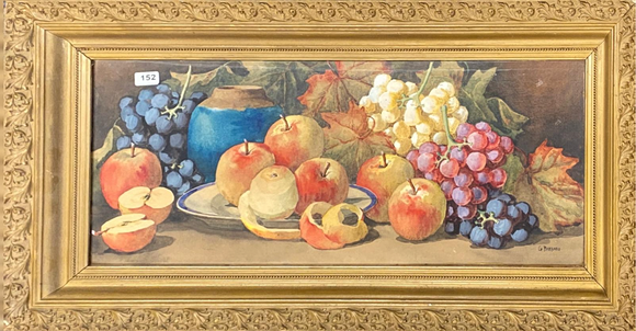 LARGE STILL LIFE WATERCOLOUR G.BARBARO. Art - Paintings - Auctionet