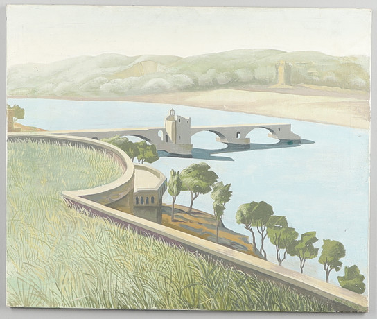 MARY ADSHEAD (1904-1995). LE PONT D'AVIGNON. Art - Paintings - Auctionet