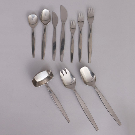 BESTICKUPPSÄTTNING, 77 delar, stål, Focus Steel, Gense. Silver & Metall ...