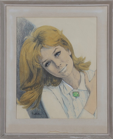 GERD MILLER. Blandteknik på papper, signerad. Konst - Teckningar ...