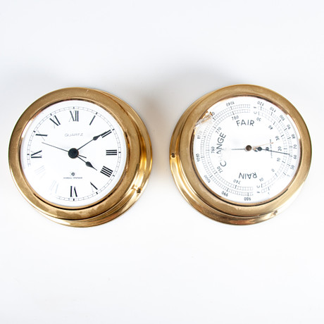 WALL CLOCK AND BAROMETER. Danbar, Denmark. Collectables - Technica ...