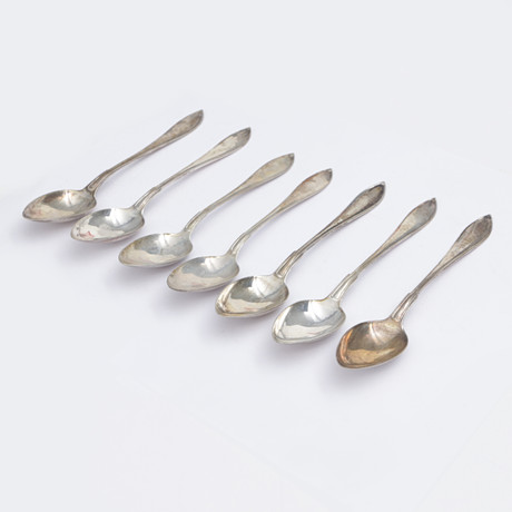 SKEDAR, 7 st, silver, Svenska modellen, 1930-tal. Silver & Metall ...