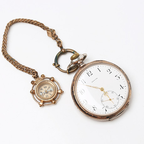 FICKUR, Zenith, manuell, ankargång, ytterboett av silver, Grand Prix ...