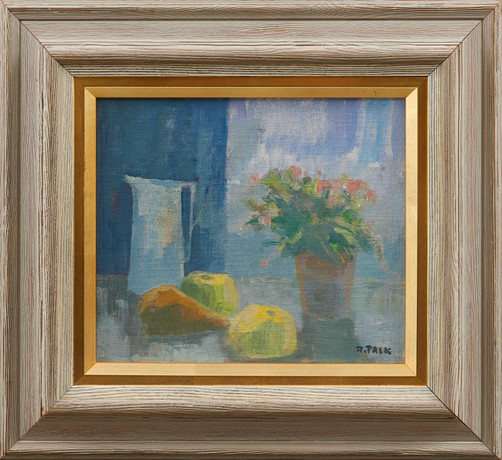 RAGNAR FALK. Still life, oil on Board, signed. Art - Paintings - Auctionet