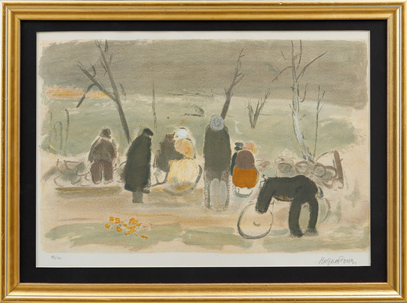 RAGNAR PERSON. Figurscen, färglitografi, signerad och numrerad 96/160 ...