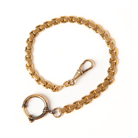 POCKET WATCH CHAIN, 18K gold, circa 1920. Clocks & Watches - Pocket ...