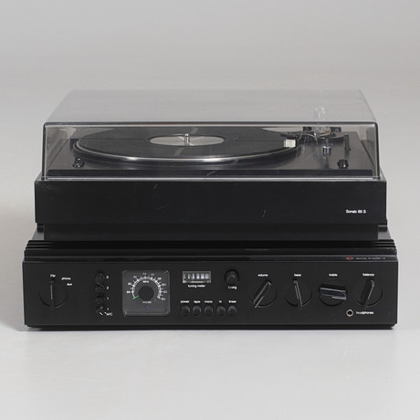 VINYLSPELARE samt FÖRSTÄRKARE, Sonab 85 S/Sonab R4000-2, 1900-talets ...