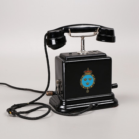 DESK PHONE with crank, Televerket emblem. Collectables - Technica ...