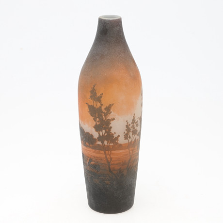 VAS, glass, nature motif, unsigned, 20th century. Glass - Art glass ...