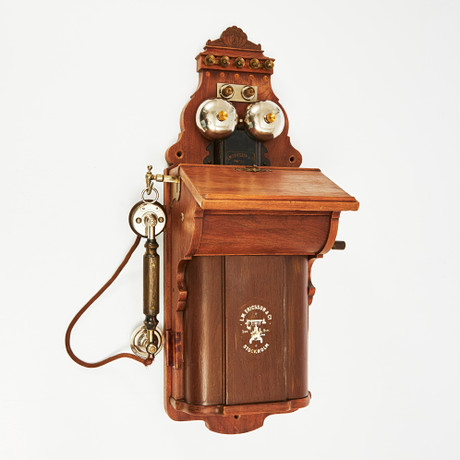 TELEPHONE, wall model, LM Ericsson, around the year 1900, for local ...