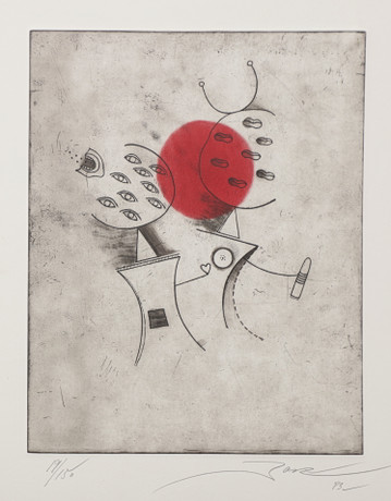 HANS-PETER JARZ. Litografi, signerad, numrerad 19/150, daterad 83 ...