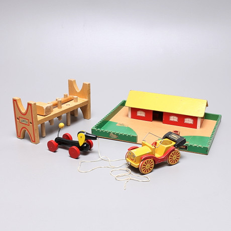 LEKSAKER 4 st, trä, bla BRIO. Leksaker - Leksaker - Auctionet