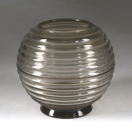 VAS, vidrio color humo, "colmena", años 30/40. Vidrio y cristal ...