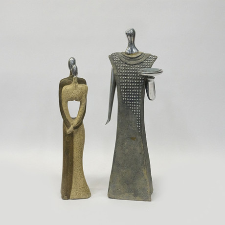 CLEO-SINCLAIR AS. TWO SCULPTURES. Art - Sculptures & Bronzes - Auctionet