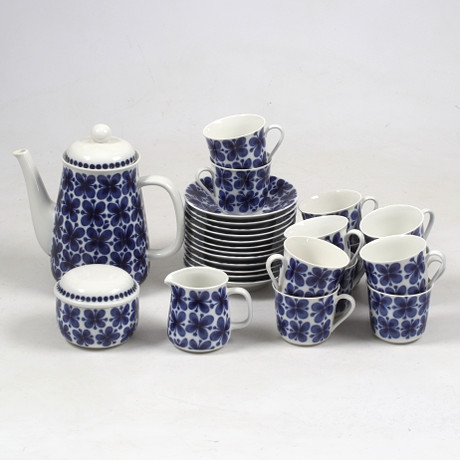 KAFFEKOPPAR och FAT, 27 delar, " Mon amie", Marianne Westman, Rörstrand ...