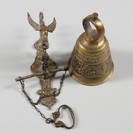 VÄLLINGKLOCKA, med väggfäste, mässing, 1900-tal. Silver & Metall - Tenn ...