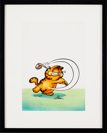 JIM DAVIS STUDIO, Garfield playing golf, probably 1980s/90s. Art ...