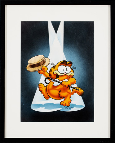JIM DAVIS STUDIO, Garfield in the spotlight, probably 1980s/90s. Art ...