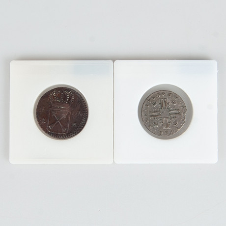 FREDRIK I 5 ÖRE SM 1730 JA ULRIKA ELEONORA. 1 ÖRE KM 1720. Kolikot ...