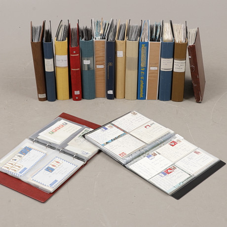 LETTERS AND SHIPMENTS, 16 folders, mostly Swedish, 20th century. Books ...