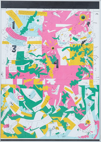 ELIS ERIKSSON (1906-2006). Klippcollage, litografi, signerad Elis ...